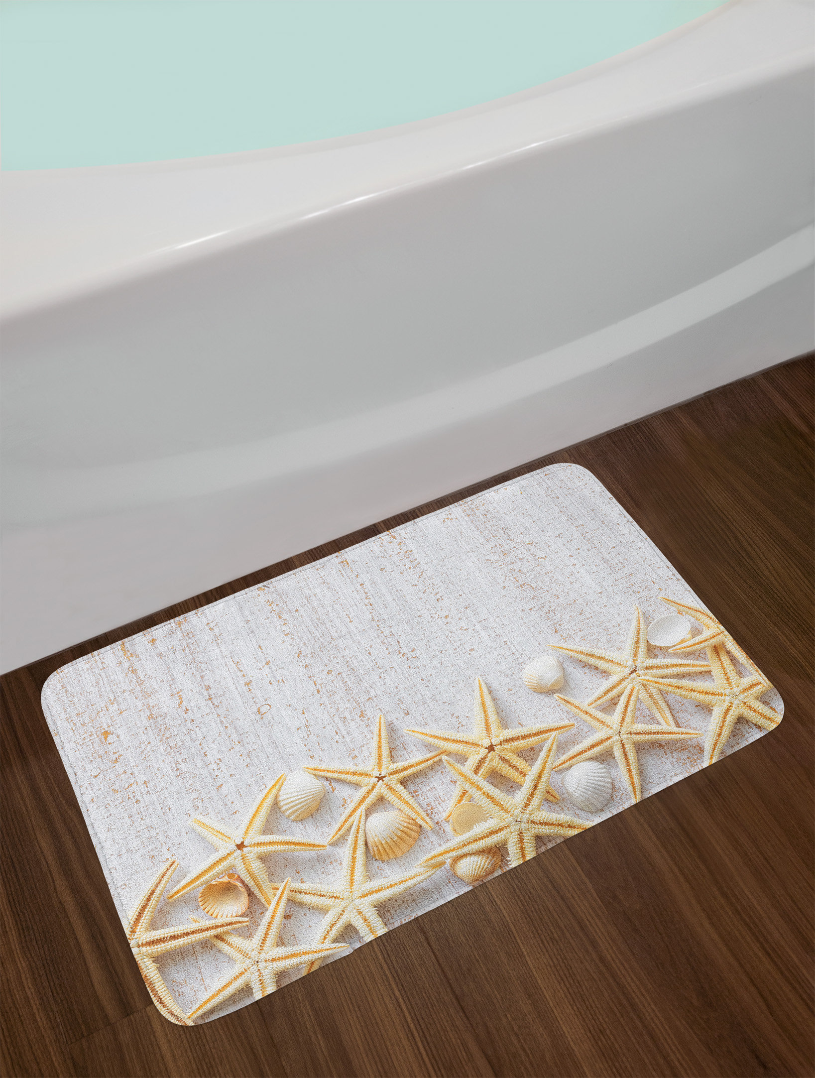 East Urban Home Sea Seashells Bath Rug & Reviews | Wayfair