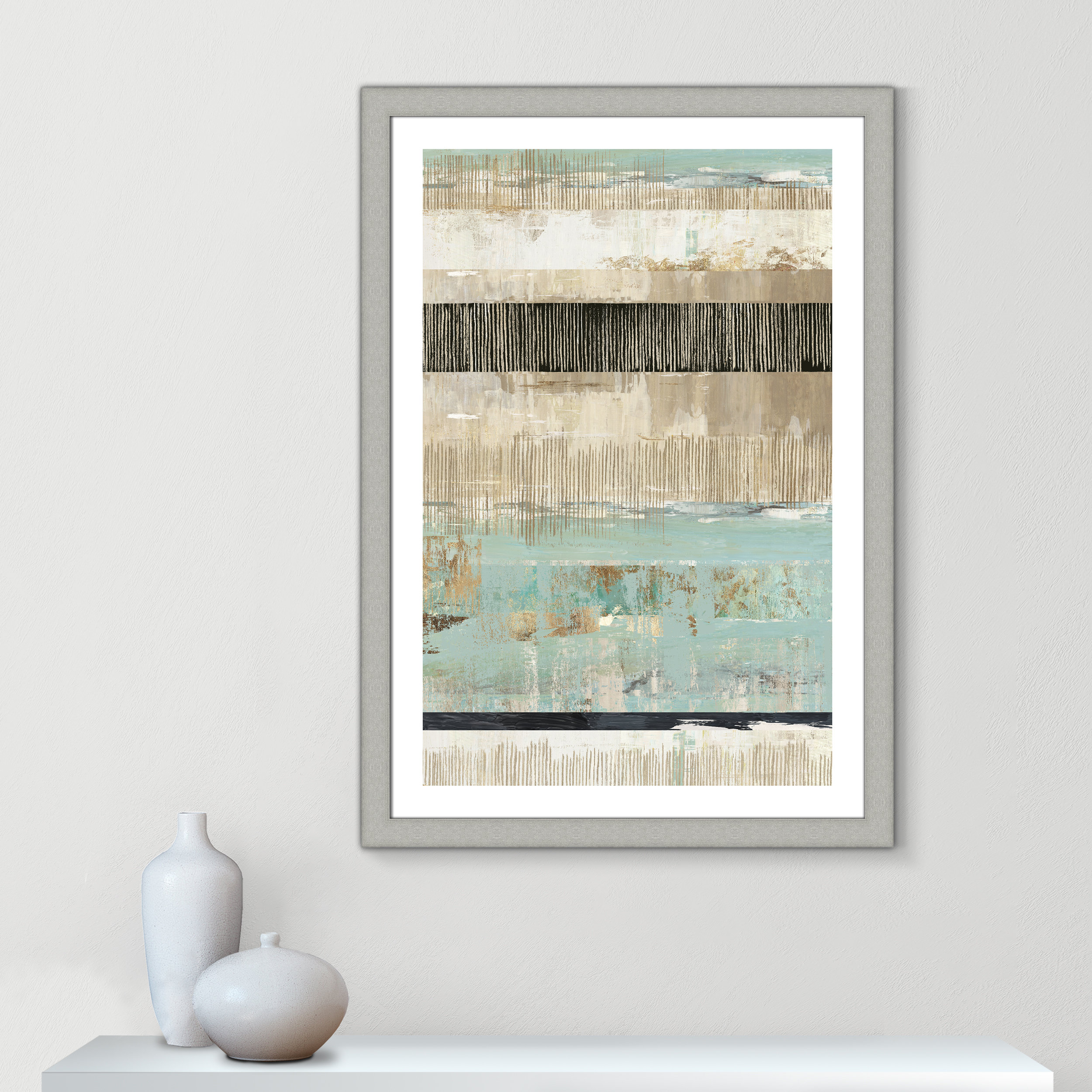 Casa Fine Arts Celadon Dreams II - Framed Art Self Matted by Tom Reeves ...