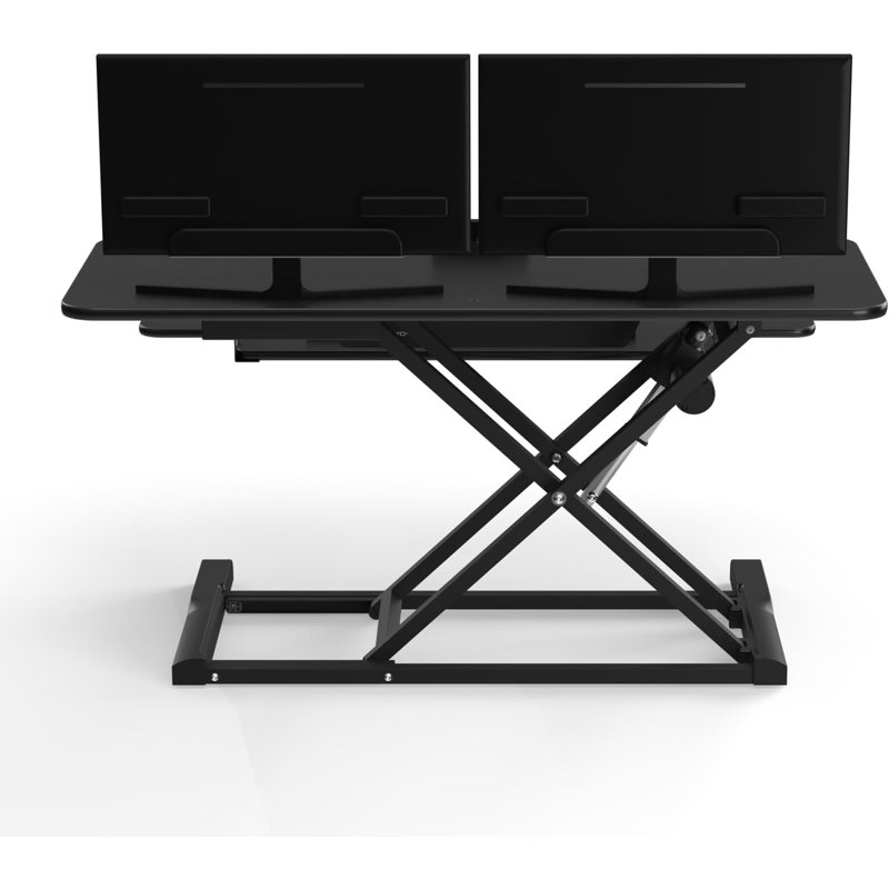 Inbox Zero Marecz 40" Standing Desk Converter, Power Riser Electric ...