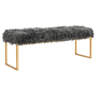 Canora Grey Fernando Faux Curly Sheepskin Bench & Reviews | Wayfair.co.uk