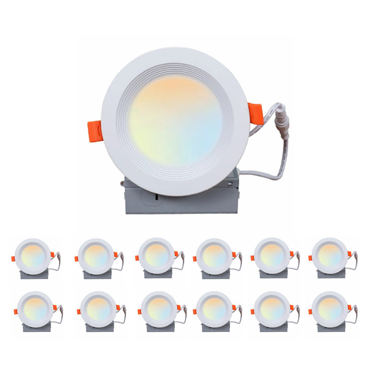 HONYA Lighting 8" LED Baffle Downlight Round 18W 120V 2700/3000/3500 ...