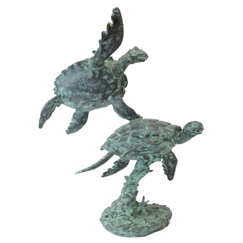 Design Toscano Sea Turtle Cast Bronze Garden Statue | Wayfair
