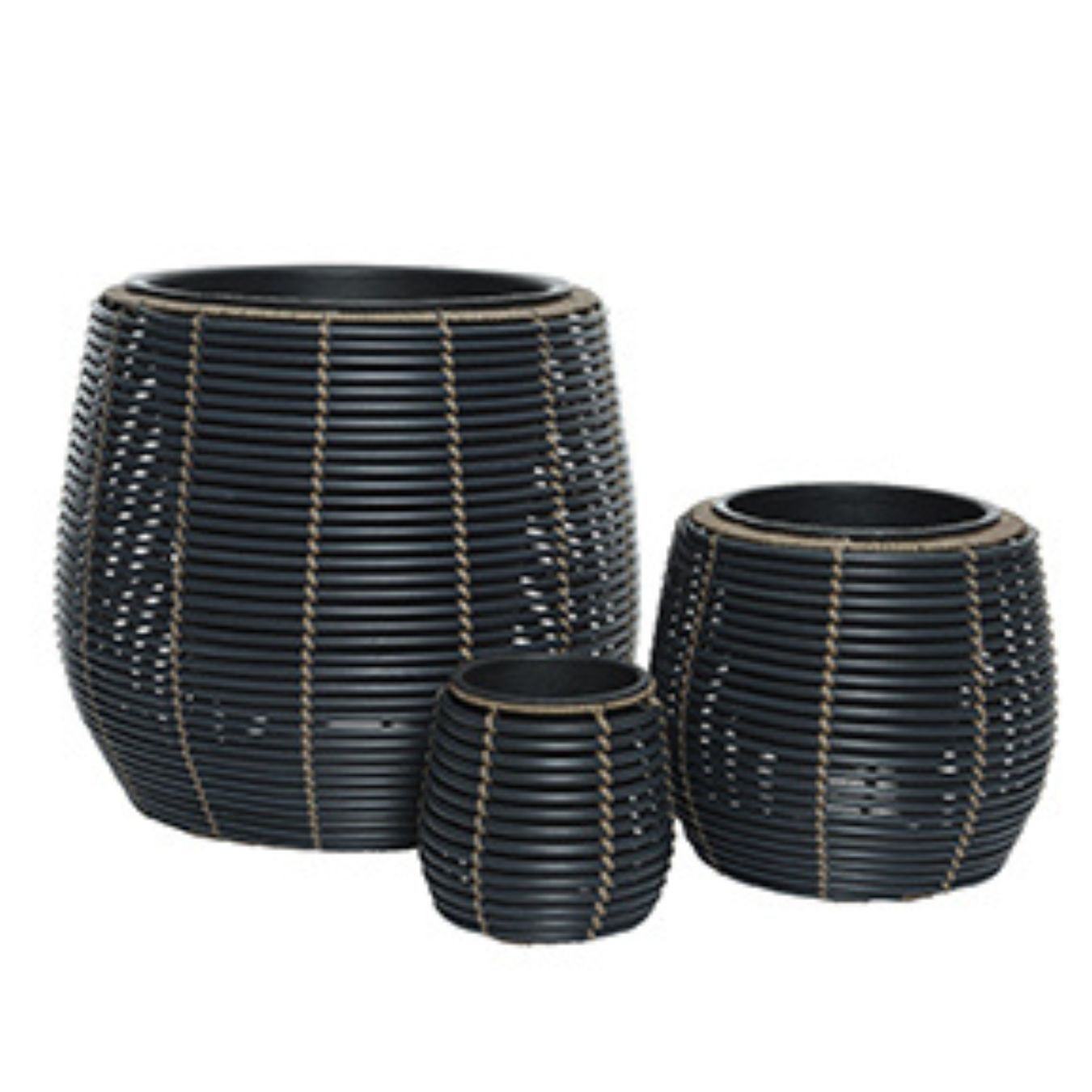 Bay Isle Home™ Claflin 3-Piece Polyrattan Pot Planter Set - Wayfair Canada