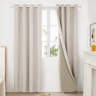 Wade Logan® Lythrodontas Faux Linen Total Blackout Curtain Panels ...