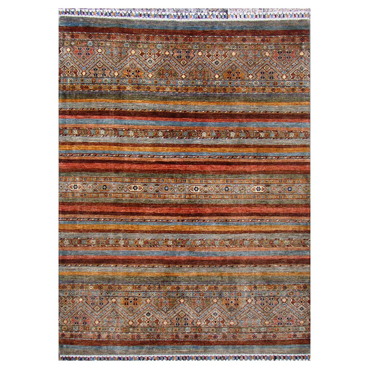 Bokara Rug Co., Inc. High-Quality Brown/Red/Blue Area Rug | Wayfair