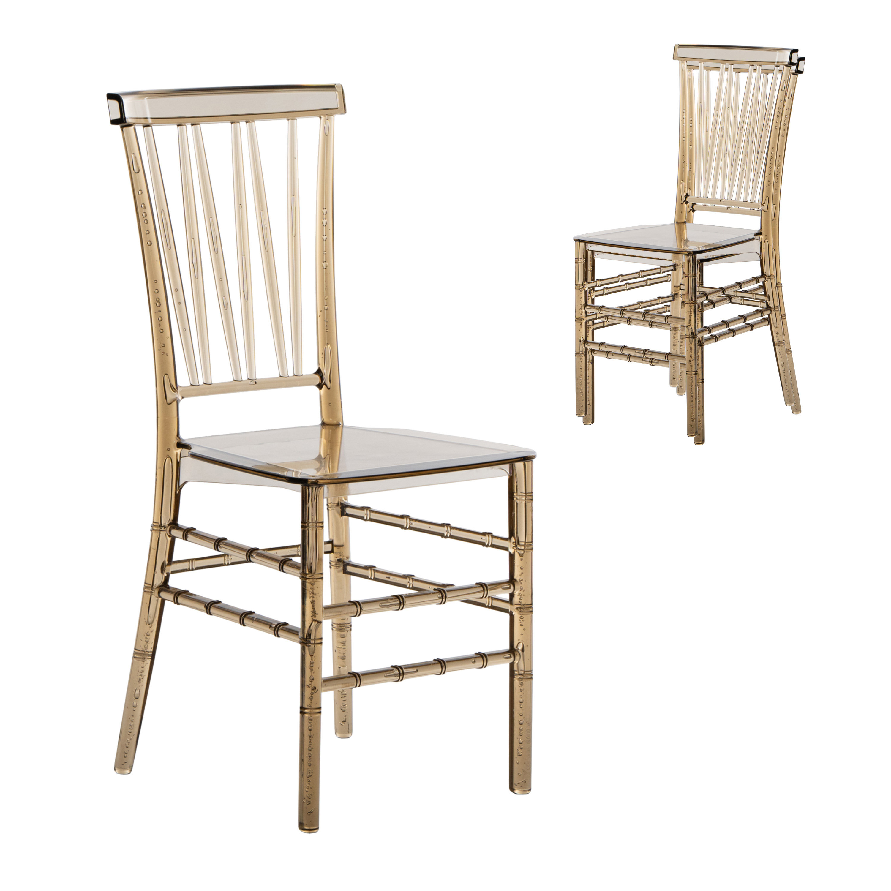 Techni Home Stackable Chiavari Style Acrylic Event Chairs – Set of 2 ...