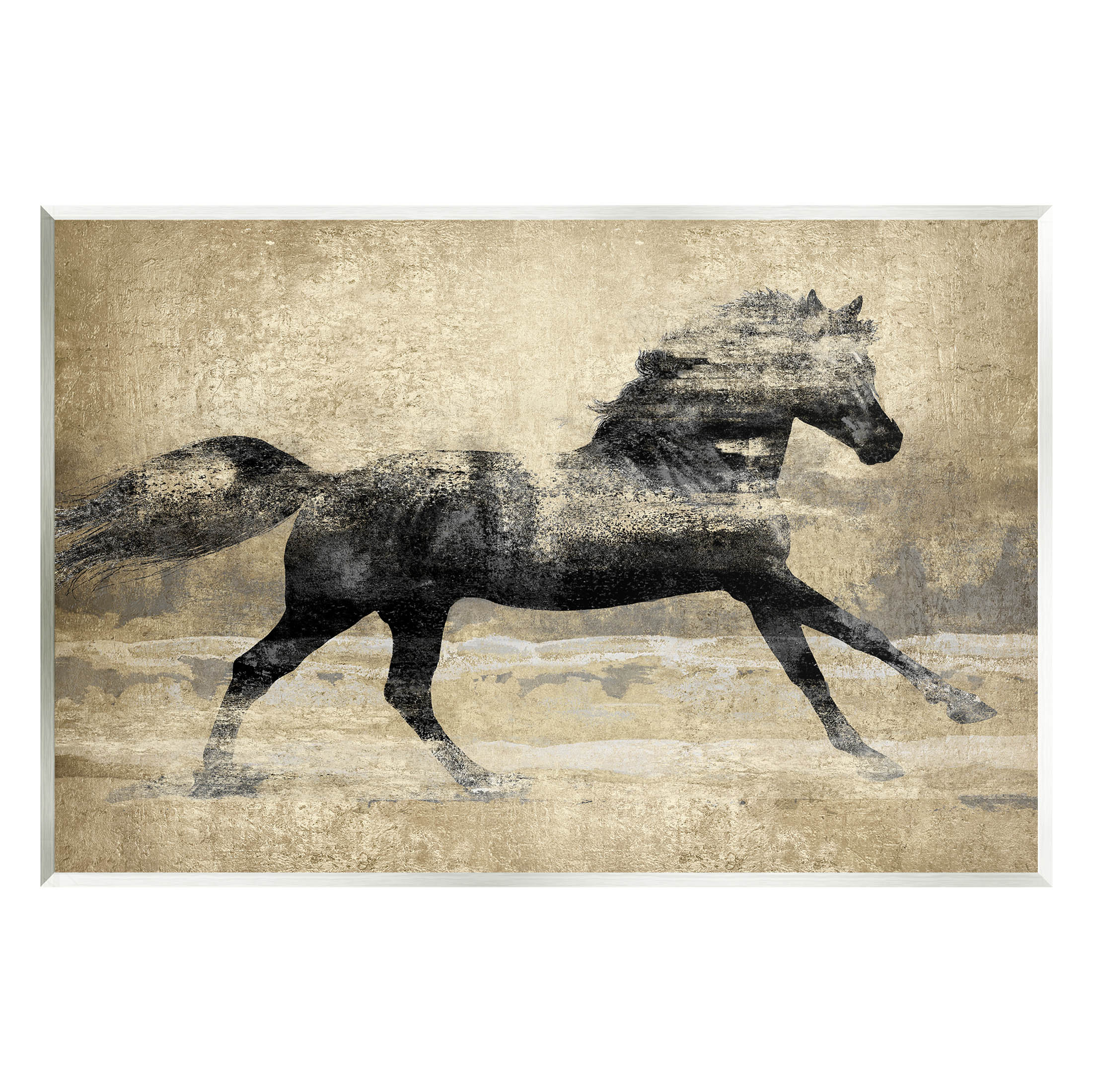 Stupell Industries Western Galloping Horse Portrait On MDF by Tina ...