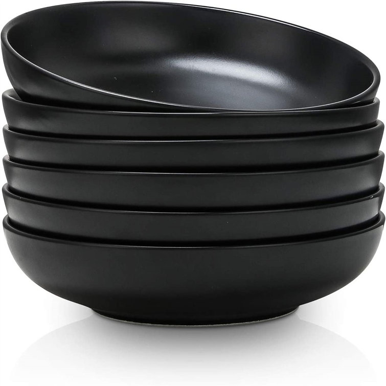 Hokku Designs Ceramic 7.8 Inch Pasta Bowls, 26 Ounce Large Serving ...