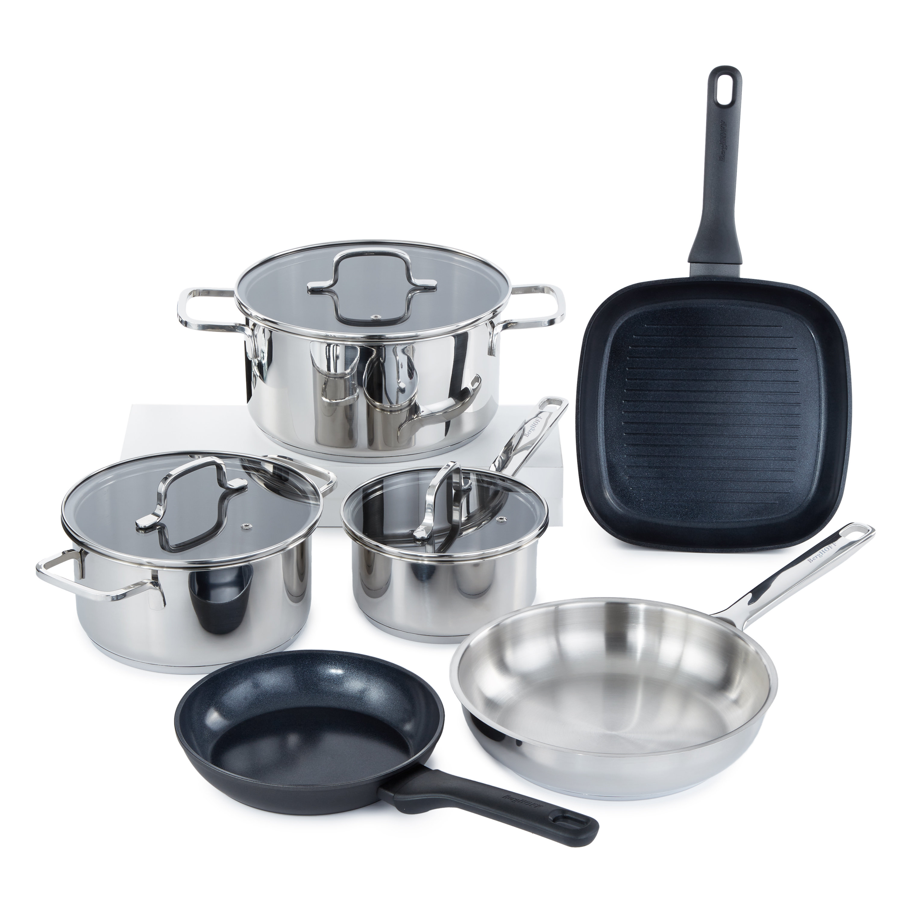 BergHOFF DiNA Helix Recycled 9pc Cookware Set | Wayfair