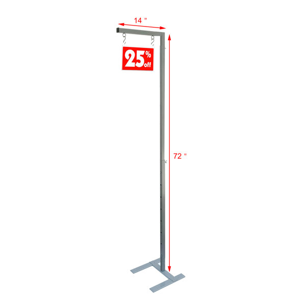FixtureDisplays Adjustable Pallet Sign Holder Floor Mobile Sign Holder ...