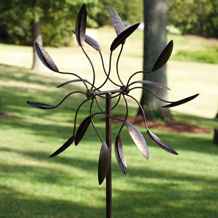 Arlmont & Co. Haden Metal Kinetic Wind Spinner Garden Stake & Reviews ...
