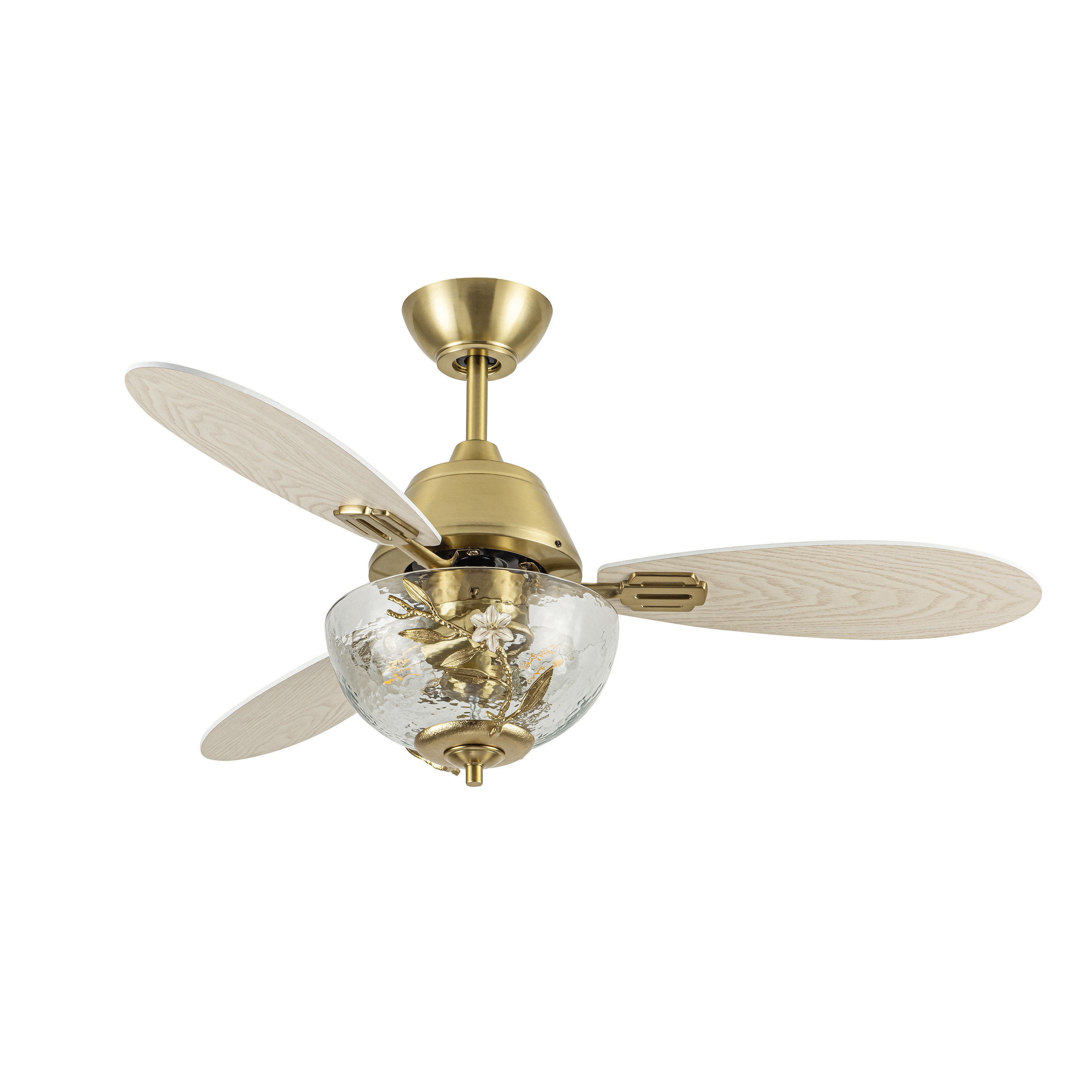 House of Hampton® 42"W Pepin Glam/Modern LED Indoor Clear Gold Glass ...