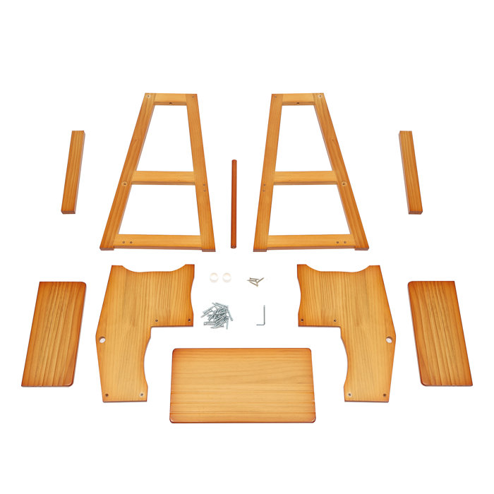 WFX Utility™ 3 - Step Wood Folding Step Stool | Wayfair