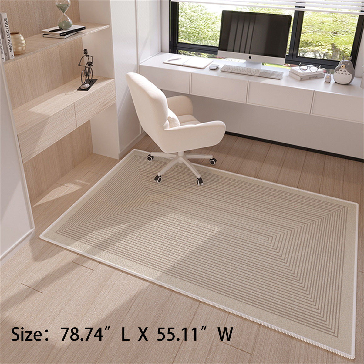 JINXI Study Room Carpet - Desk Chair Mat, High-End Bedroom Wood Floor ...