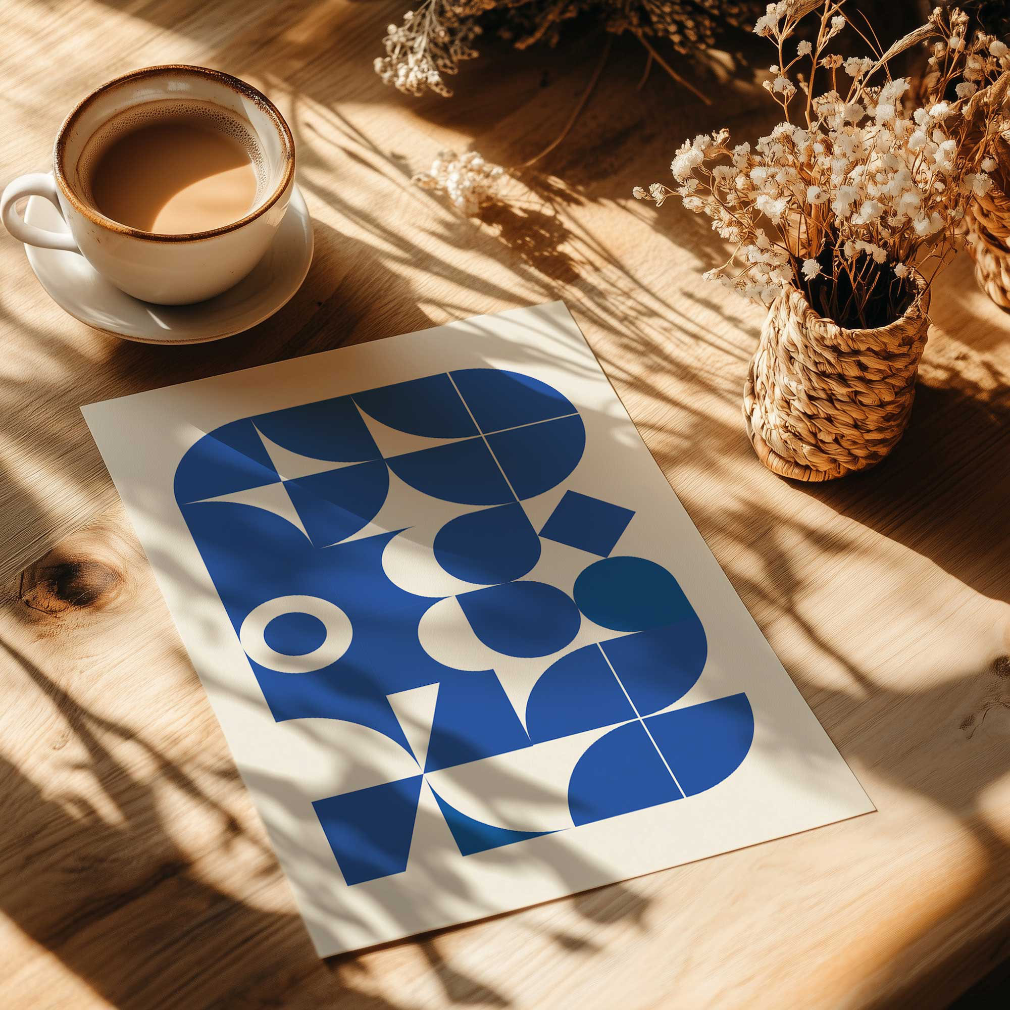 Wrought Studio™ Modern Blue Forms Print | Wayfair