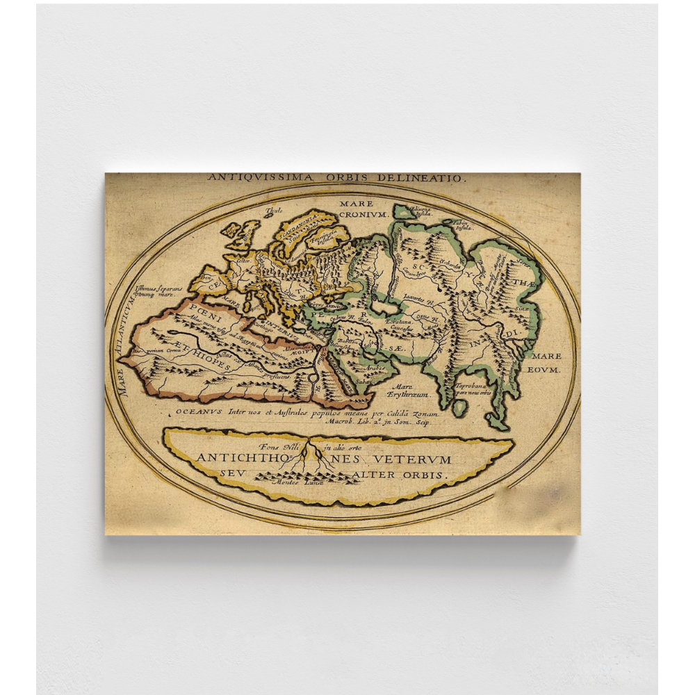 WeFrameArt Antique World Map, History Class Decor, School Library Wall ...