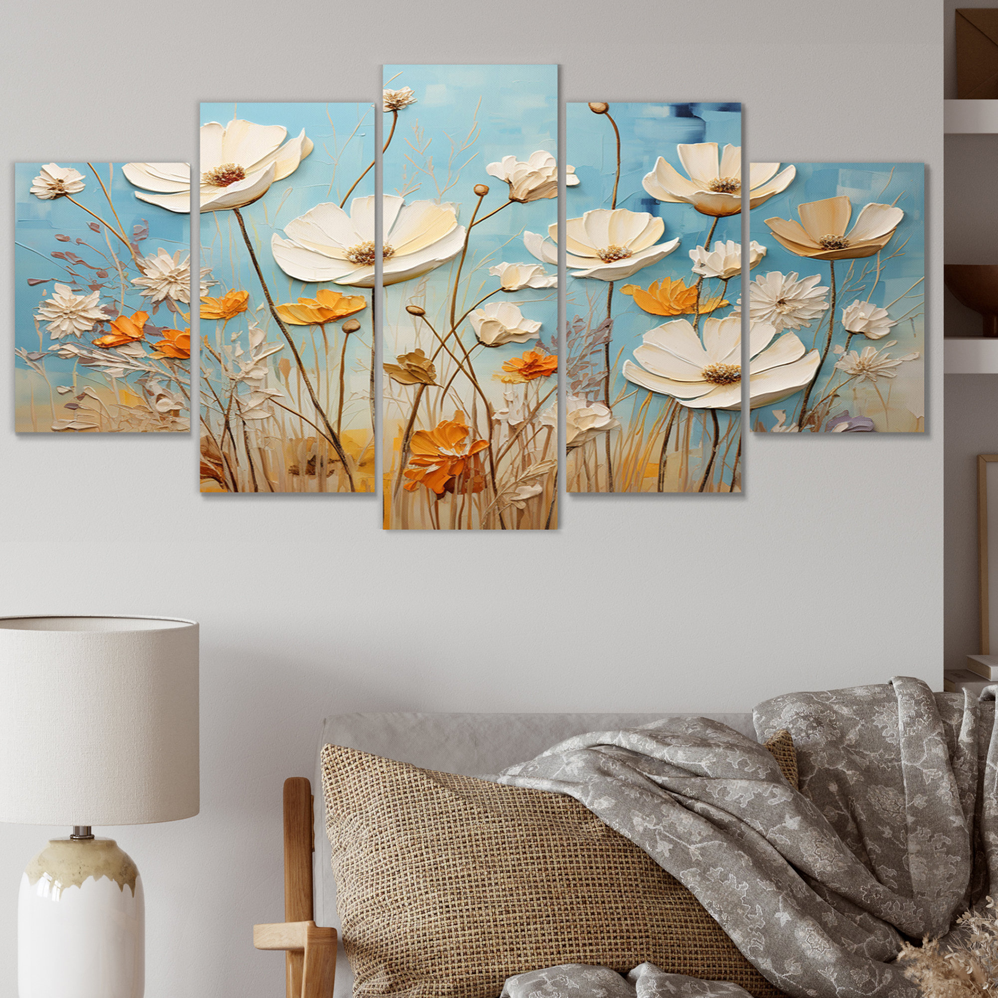 Lark Manor Meadow Whispers Collage V - Modern Wall Art Living Room - 5 ...