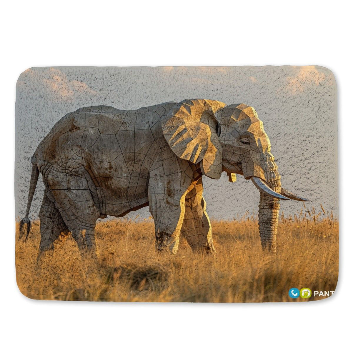 Bungalow Rose Elephant Bath Mat Wildlife Bathroom Decor Giant Mammal ...