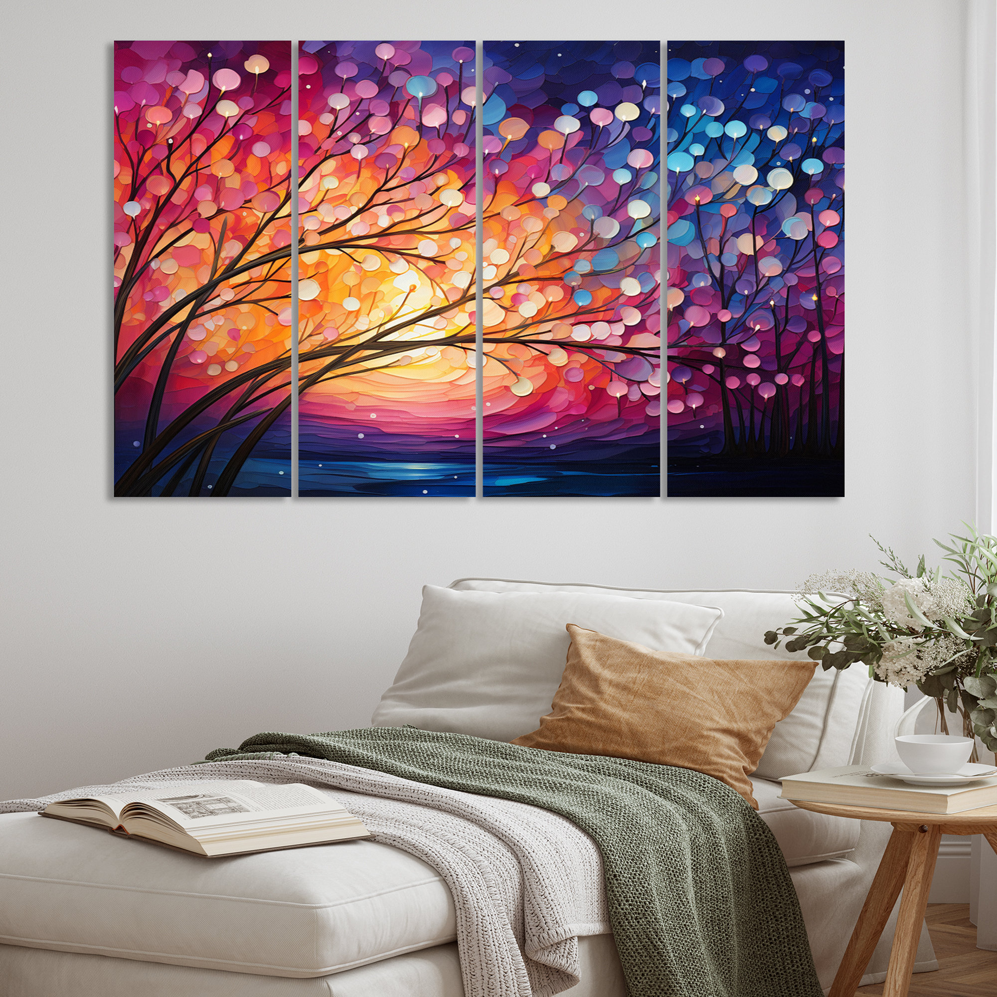 Design Art Hardedge Art Sublime Tree Symmetry III - Modern Metal Wall ...