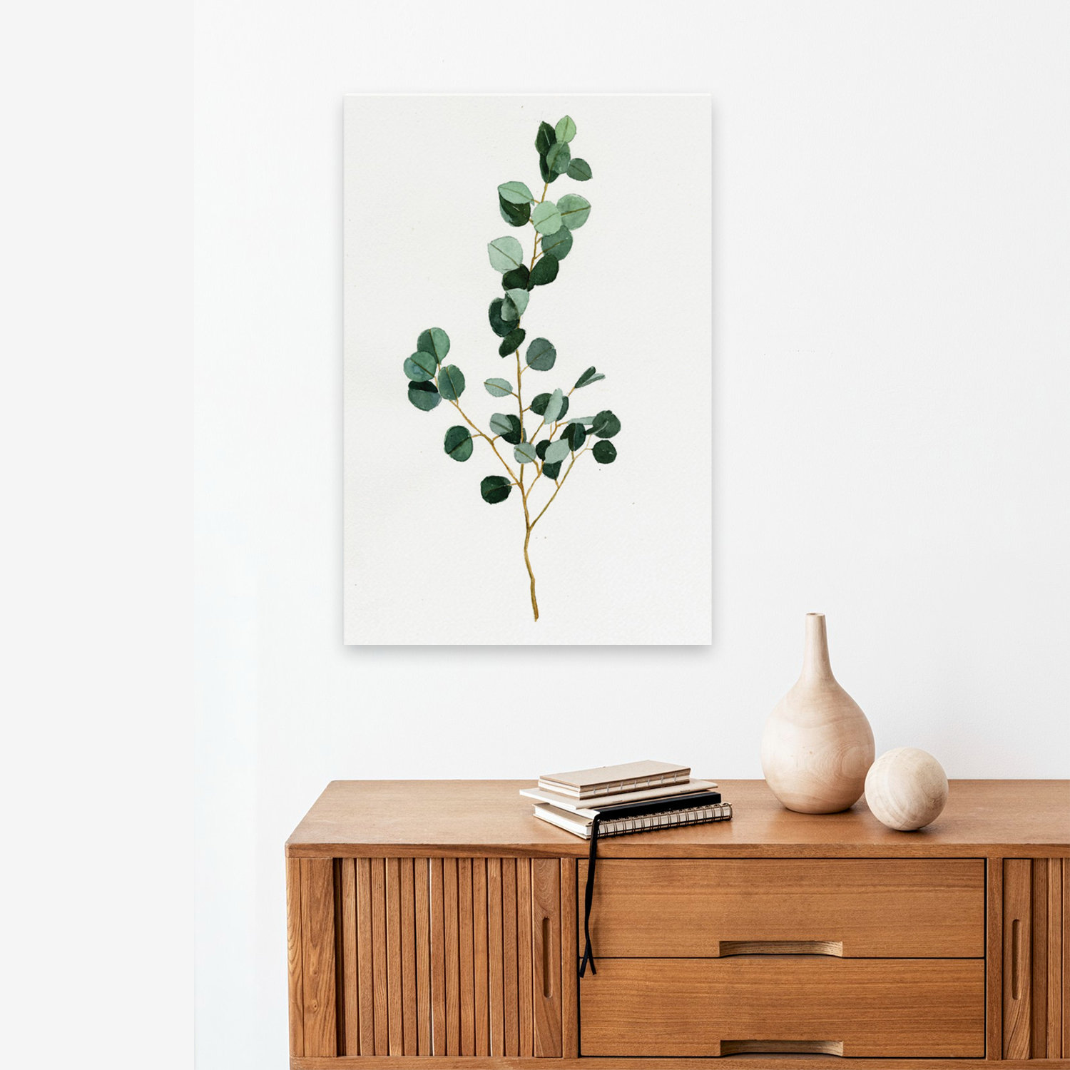 Winston Porter Branch With Leaves - Modern Farmhouse Eucalyptus ...