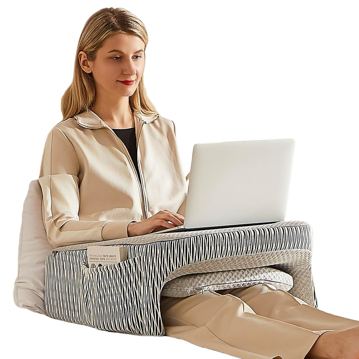 Fashion Finesse Reading Pillow For Bed, Petite Adults, Teens Arm Rest ...