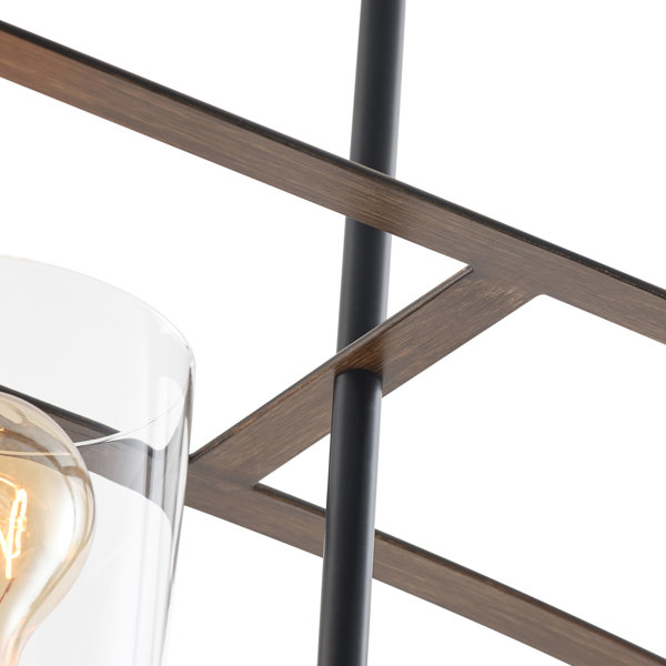 Wade Logan® Arel 5-Light Arched Linear Dimmable Glass Shade Chandelier ...