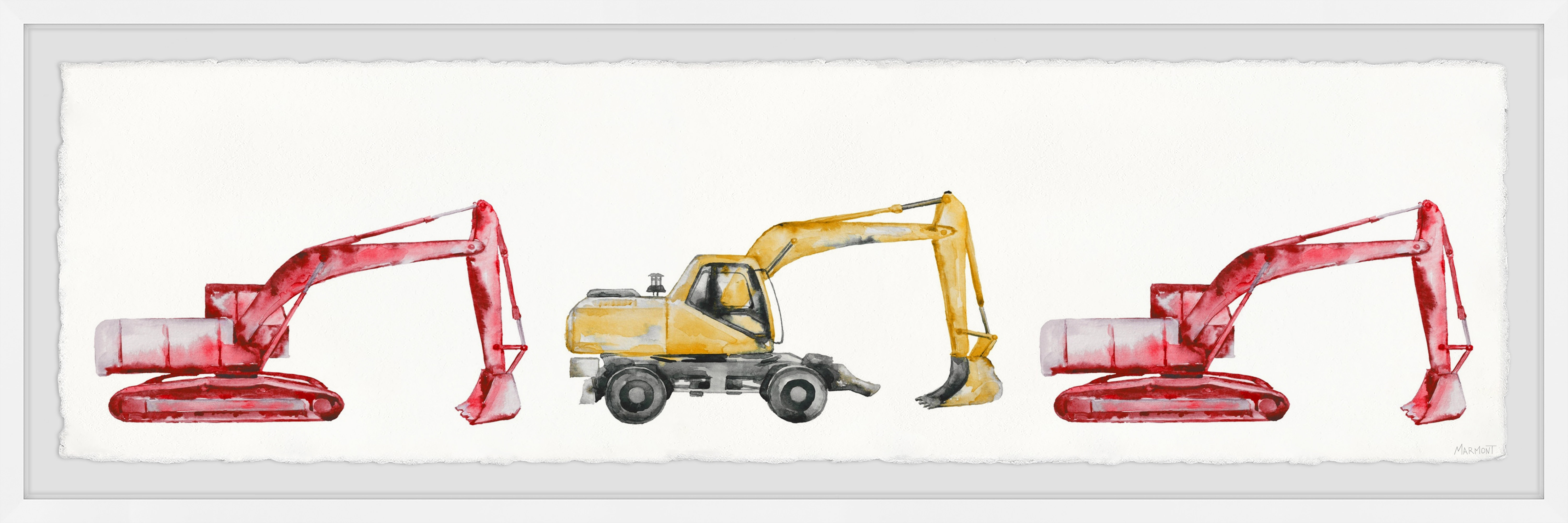 Zoomie Kids 'Excavator And Diggers' Framed Print - Wayfair Canada