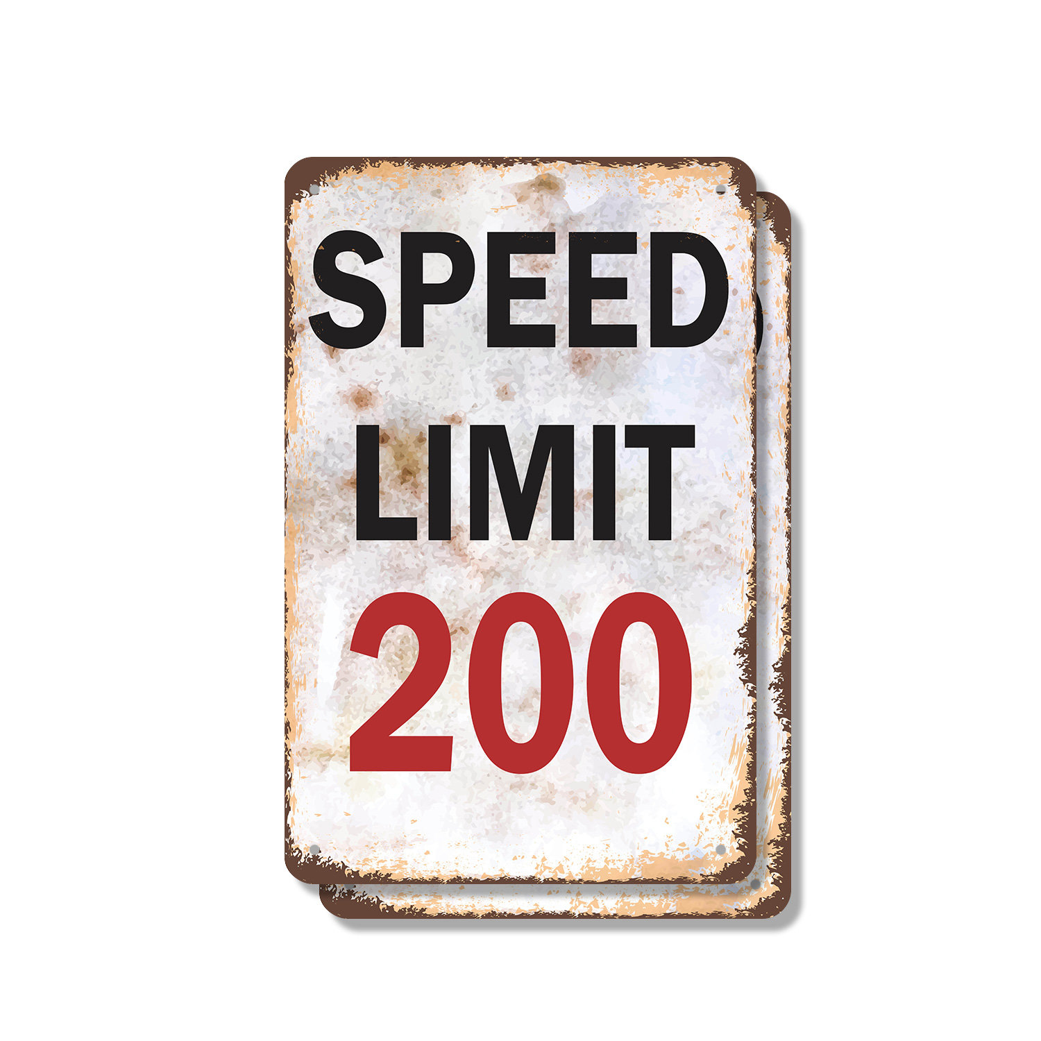 SignMission Speed Limit 200 (2 Pack) 7 Inch x 10 Inch Aluminum Sign ...