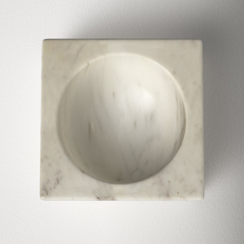 AllModern Matheson Marble Square Decorative Bowl in White/Purple ...