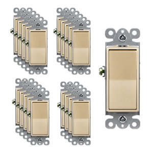 Enerlites 15 Amps Tamper Resistant Single Pole Rocker Light Switch ...