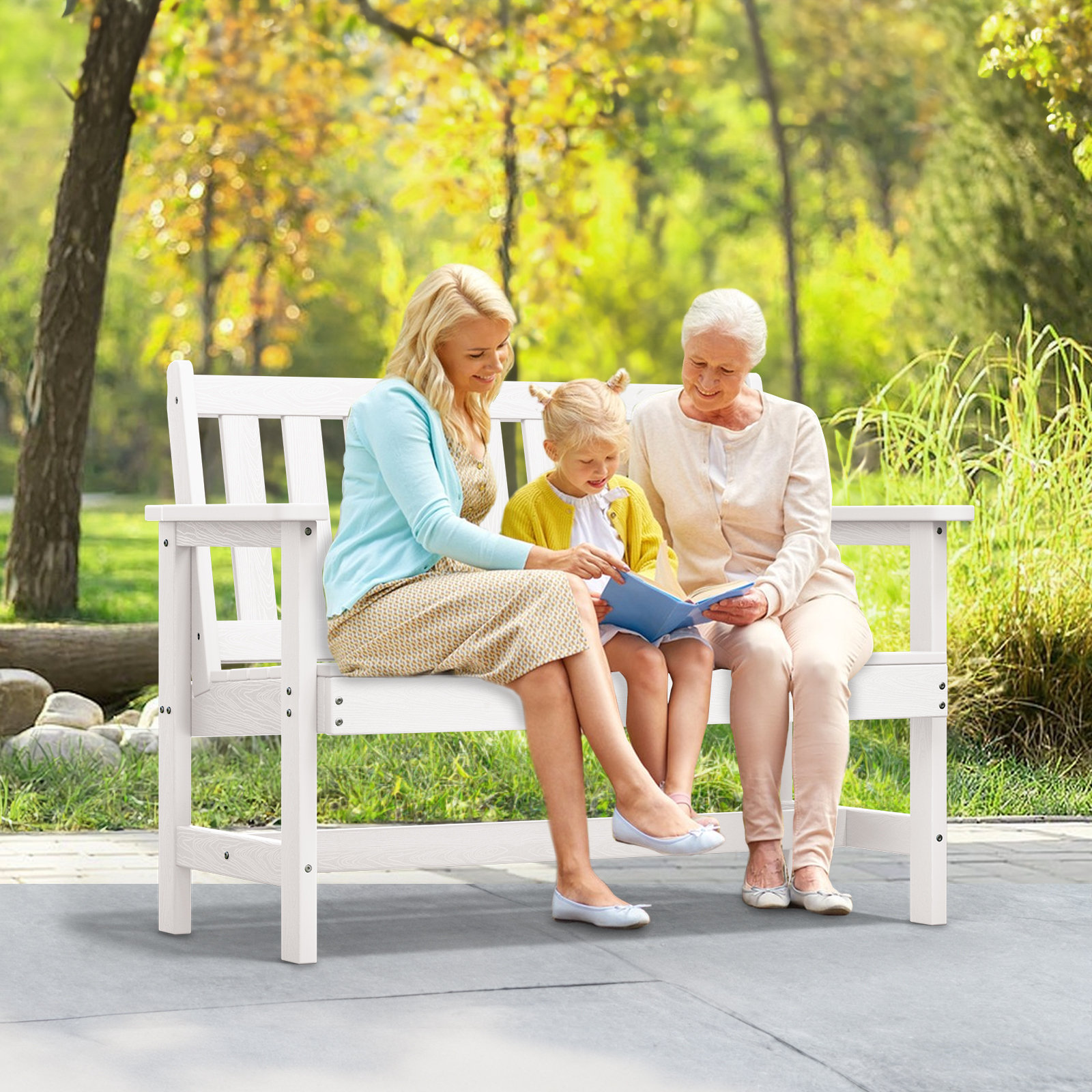 Lark Manor™ High Density Polyethylene Outdoor Bench & Reviews | Wayfair