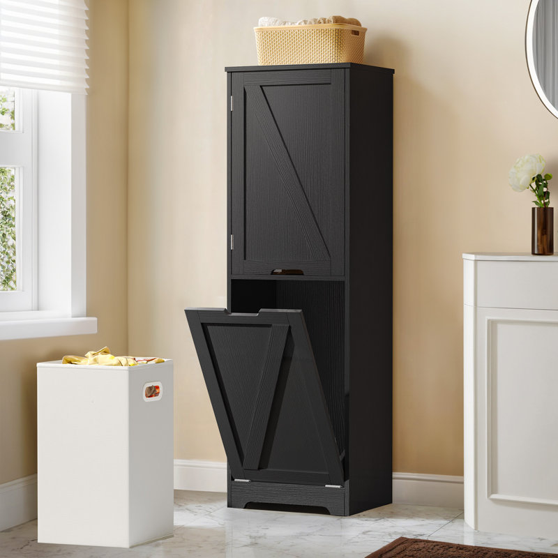 Rebrilliant Noraleigh 53'' H Tilt Out Laundry Hamper with Adjustable ...