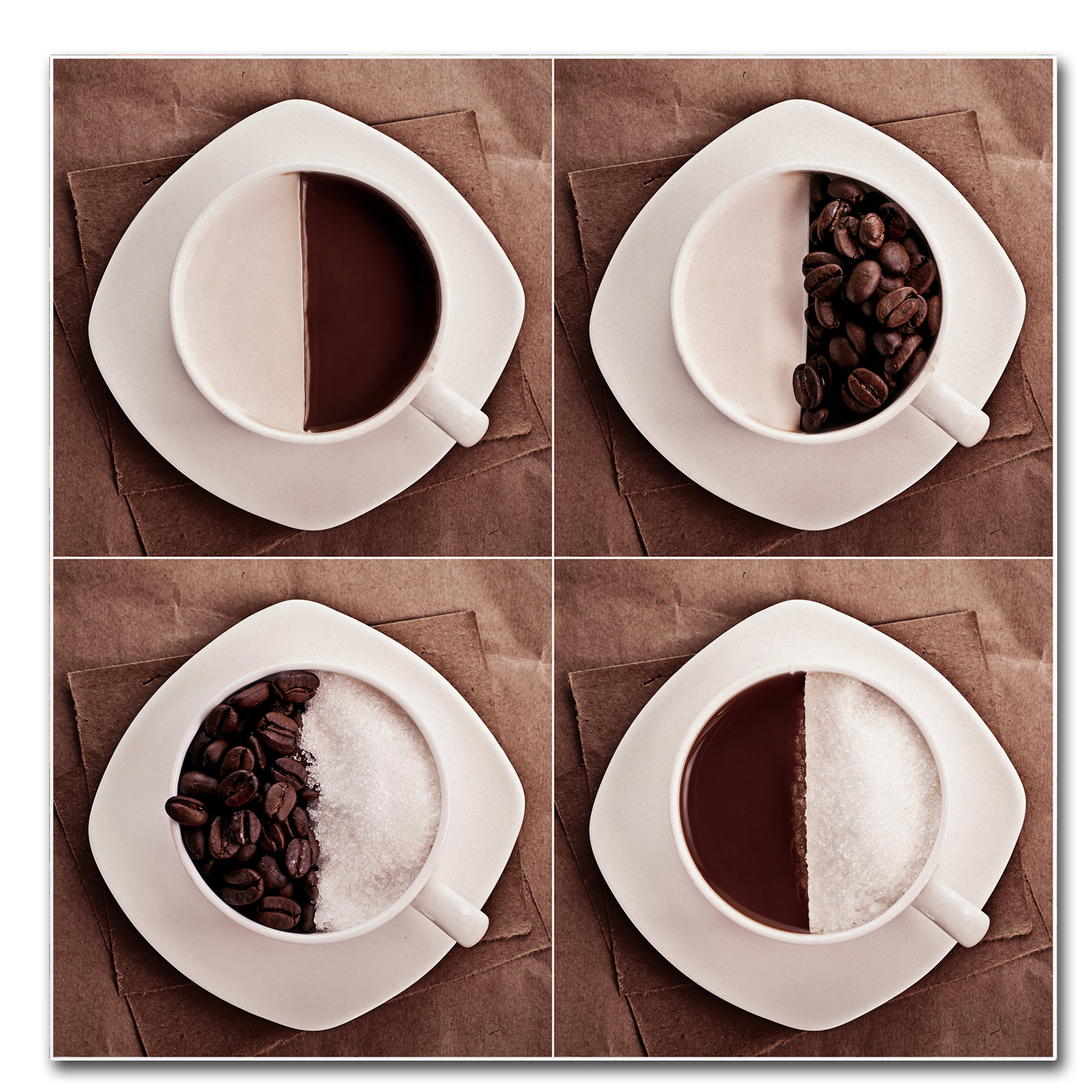 Trademark Fine Art 'Half and Half' Graphic Art Print on Wrapped Canvas ...