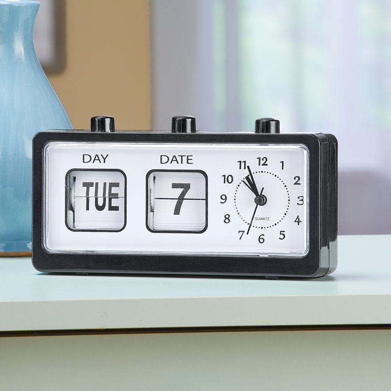 Ebern Designs Analog Quartz Tabletop Clock | Wayfair