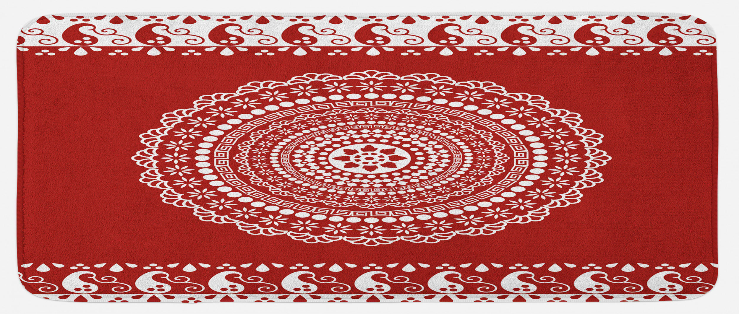 East Urban Home Traditional Paisley Design With Side Frame Borders ...