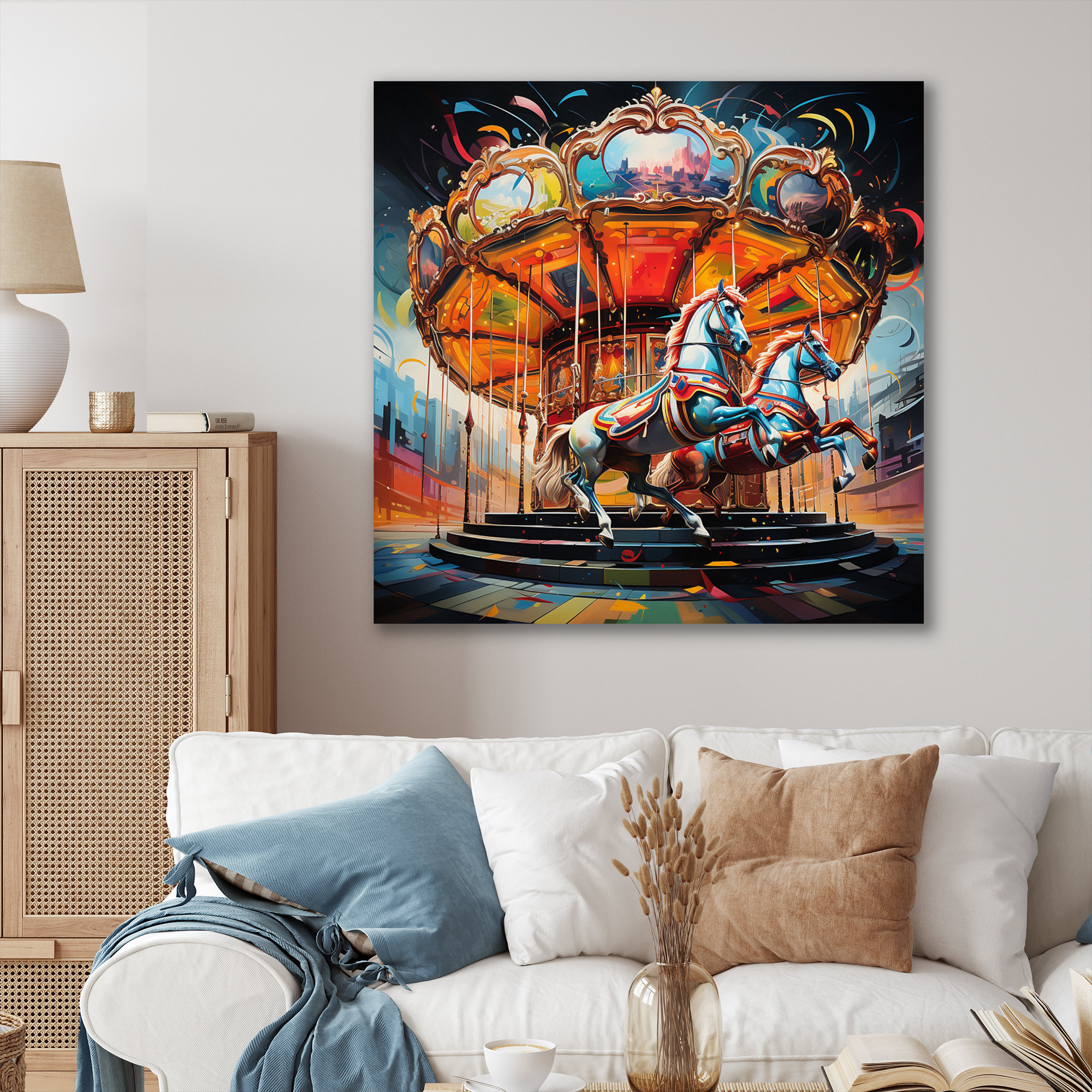 Red Barrel Studio® Carousel Horses I - Print | Wayfair