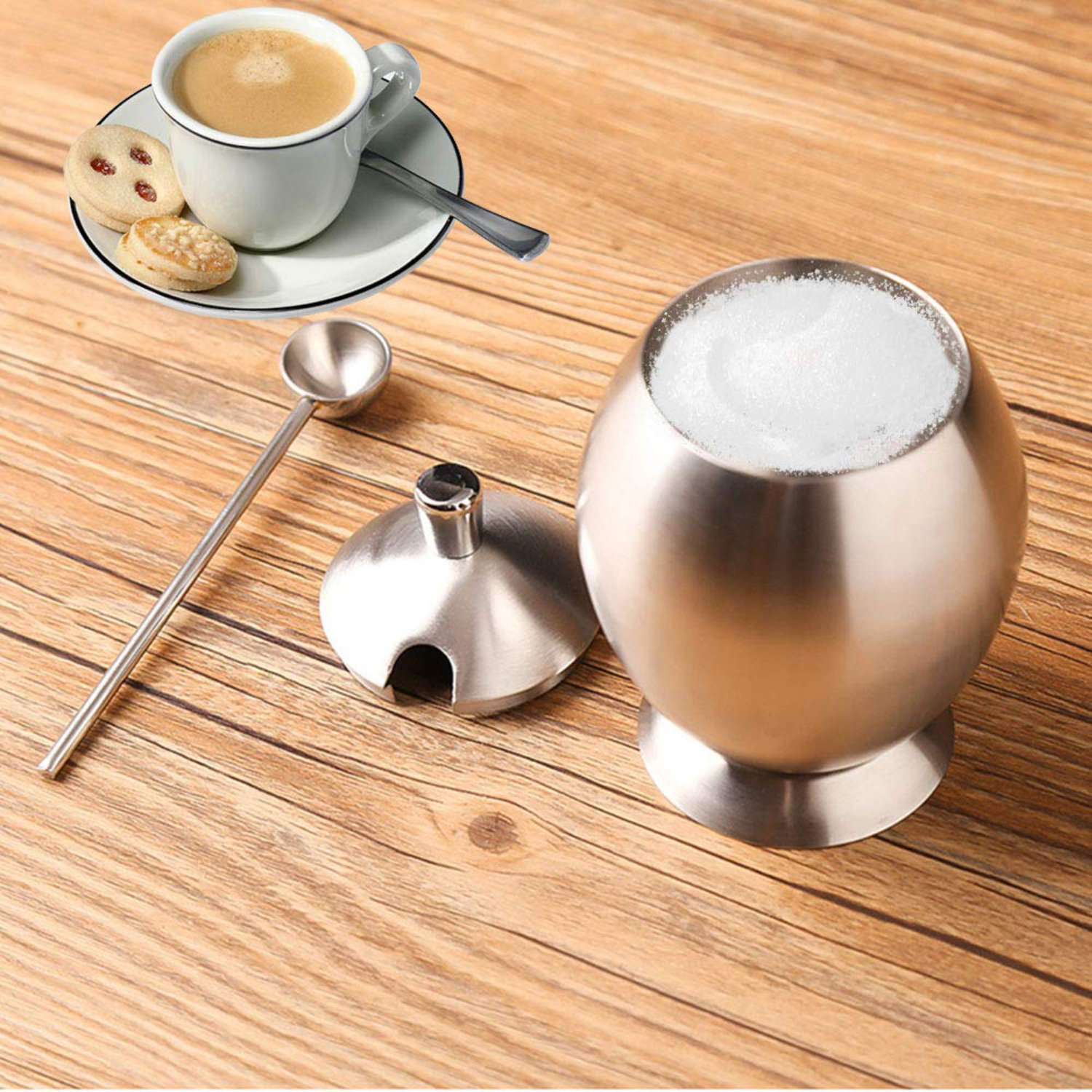 Stack man Sugar Container Cream Container, Deluxy Sugar And Creamer Set, Stainless Steel Cream ...