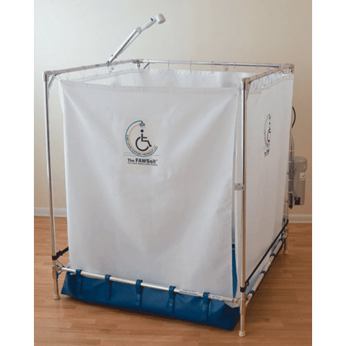 Fawssit Portable Showers 36'' W 48'' H Semi-Frameless Rectangle ...