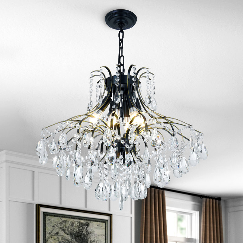 House of Hampton® Kayatana 24" Modern Chandelier 6 - Light Dimmable ...