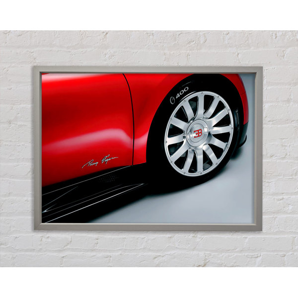 Ebern Designs Bugatti Wheel - Single Picture Frame Print on Canvas ...
