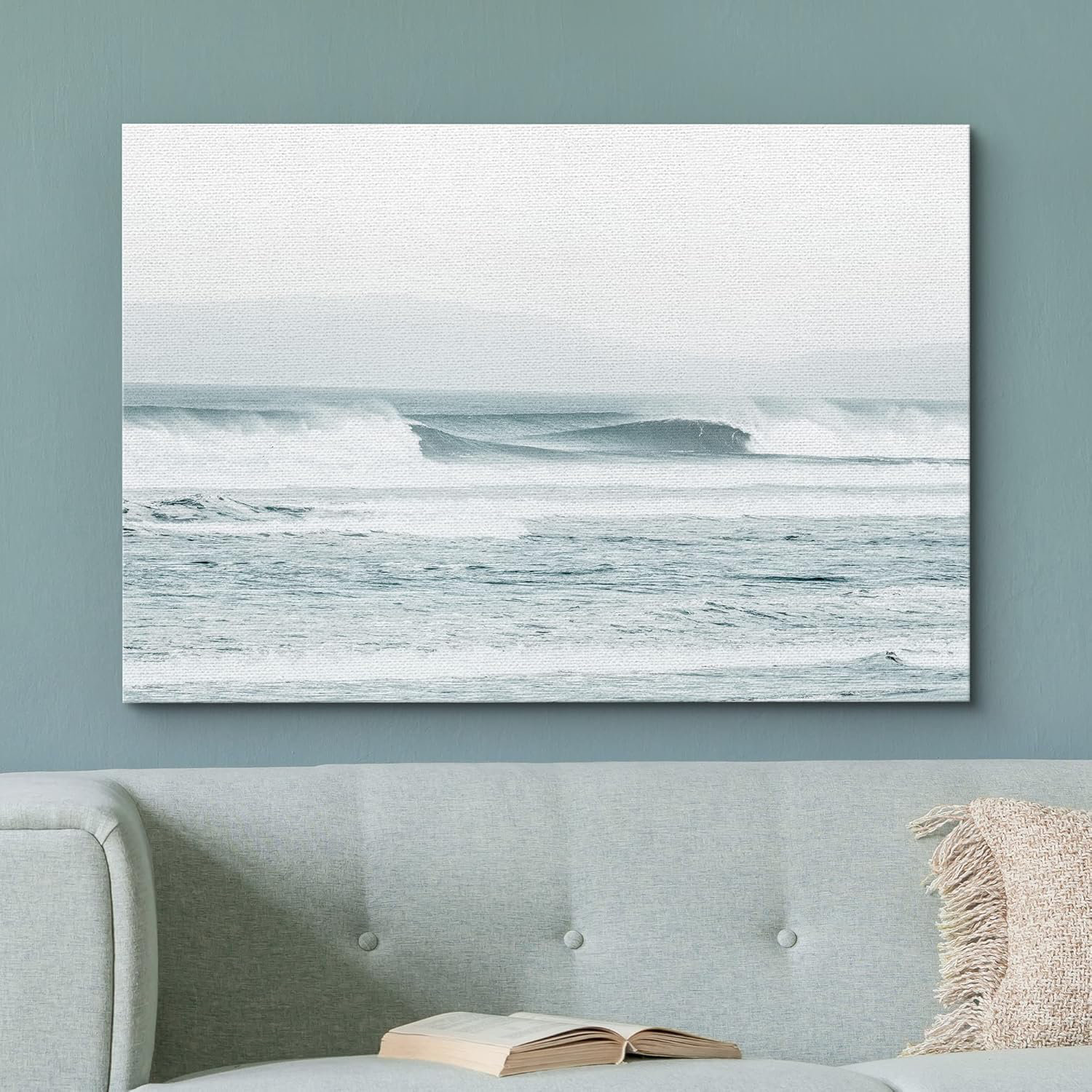 IDEA4WALL Coastal Beach Rushing Ocean Waves on Washed Out Beach Nature ...