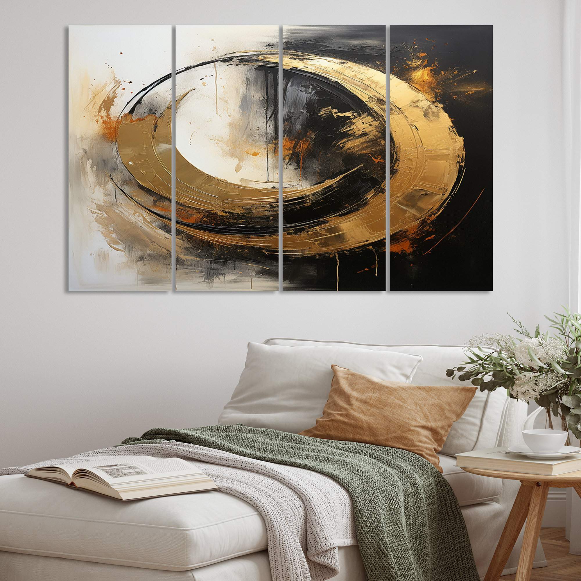 Wrought Studio Yin Yang Beyond Duality Abstract Gold And Black ...