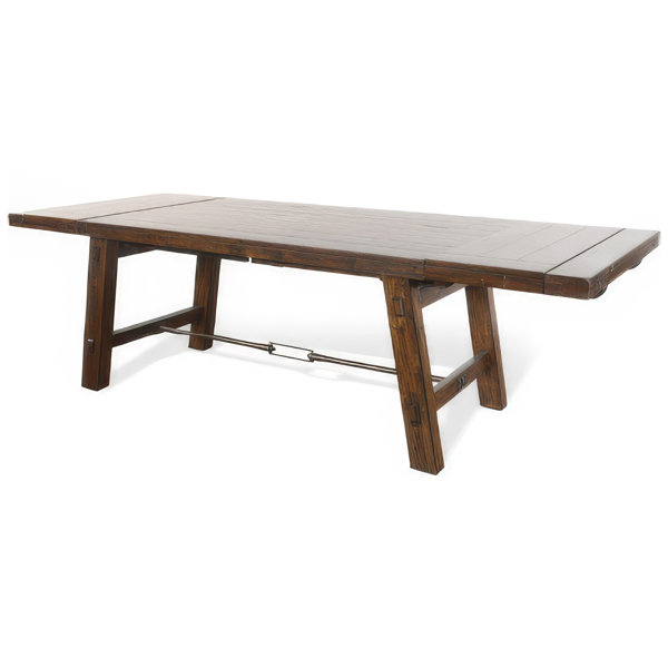 Benjara Reggie Extendable Table, Brown Mahogany Wood, Rectangular 76 ...