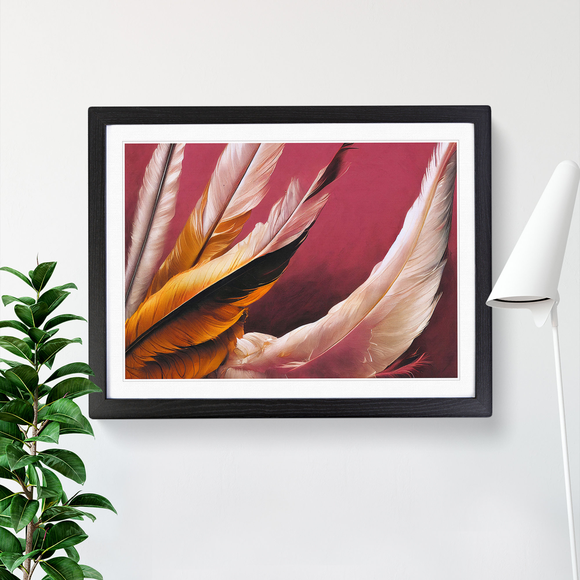 Latitude Vive Bright Bird Feathers - Picture Frame Painting | Wayfair.co.uk