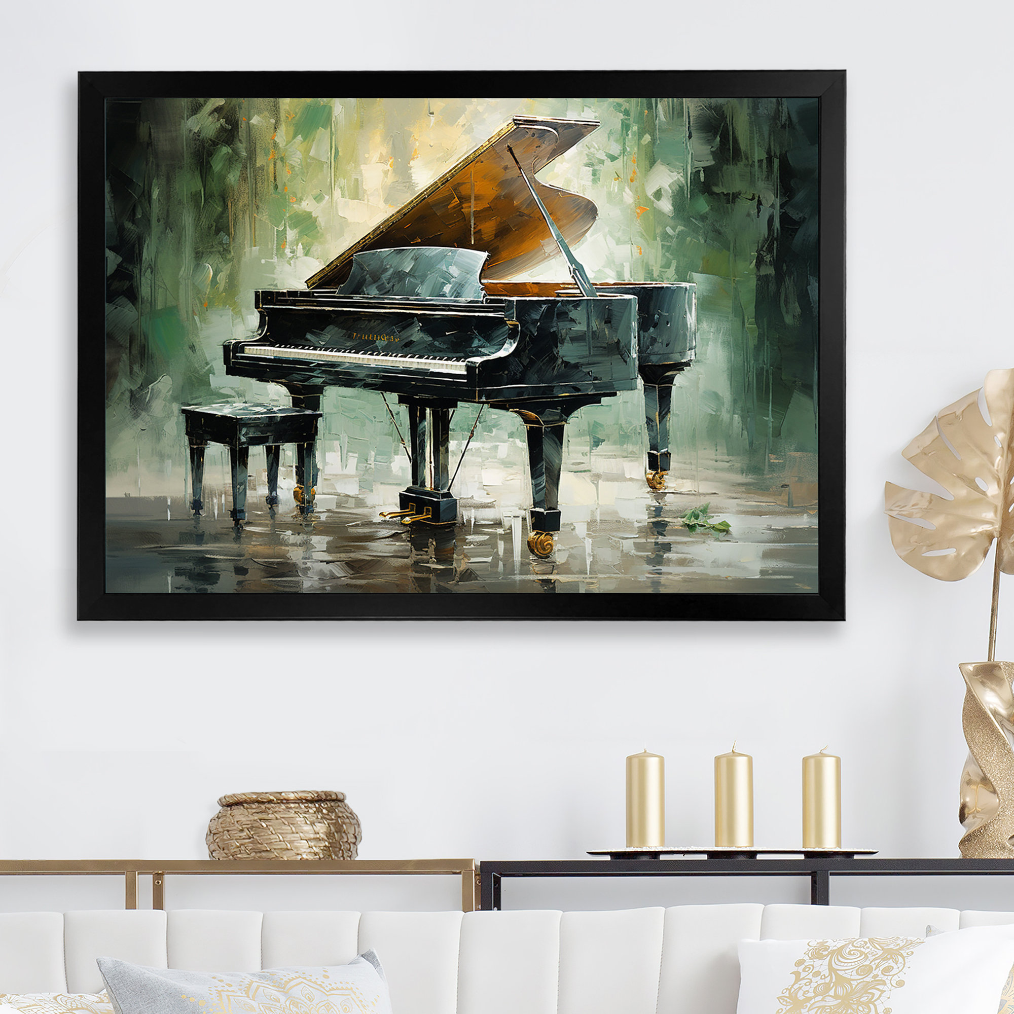 Winston Porter Green Piano Impressionists Instrument - Music Piano ...