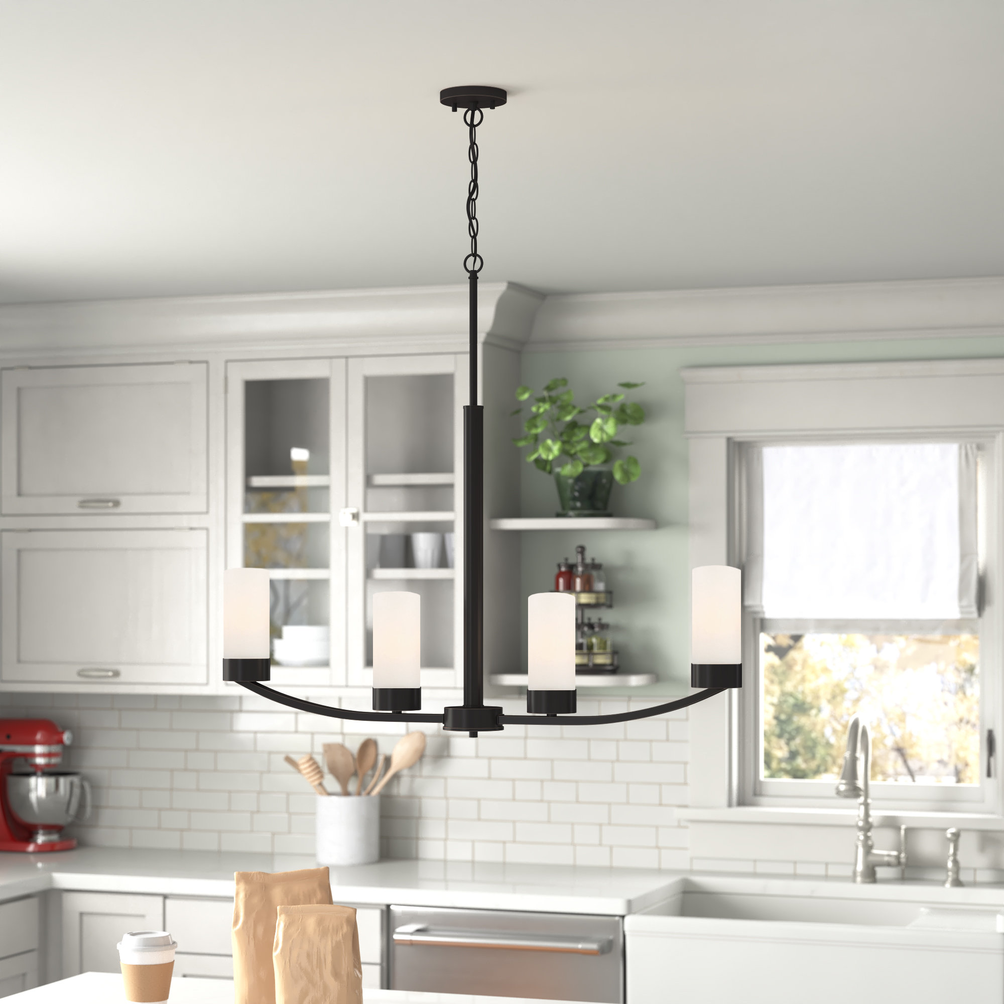 Lark Manor™ Ashaan 4 - Light Kitchen Island Linear Pendant & Reviews ...