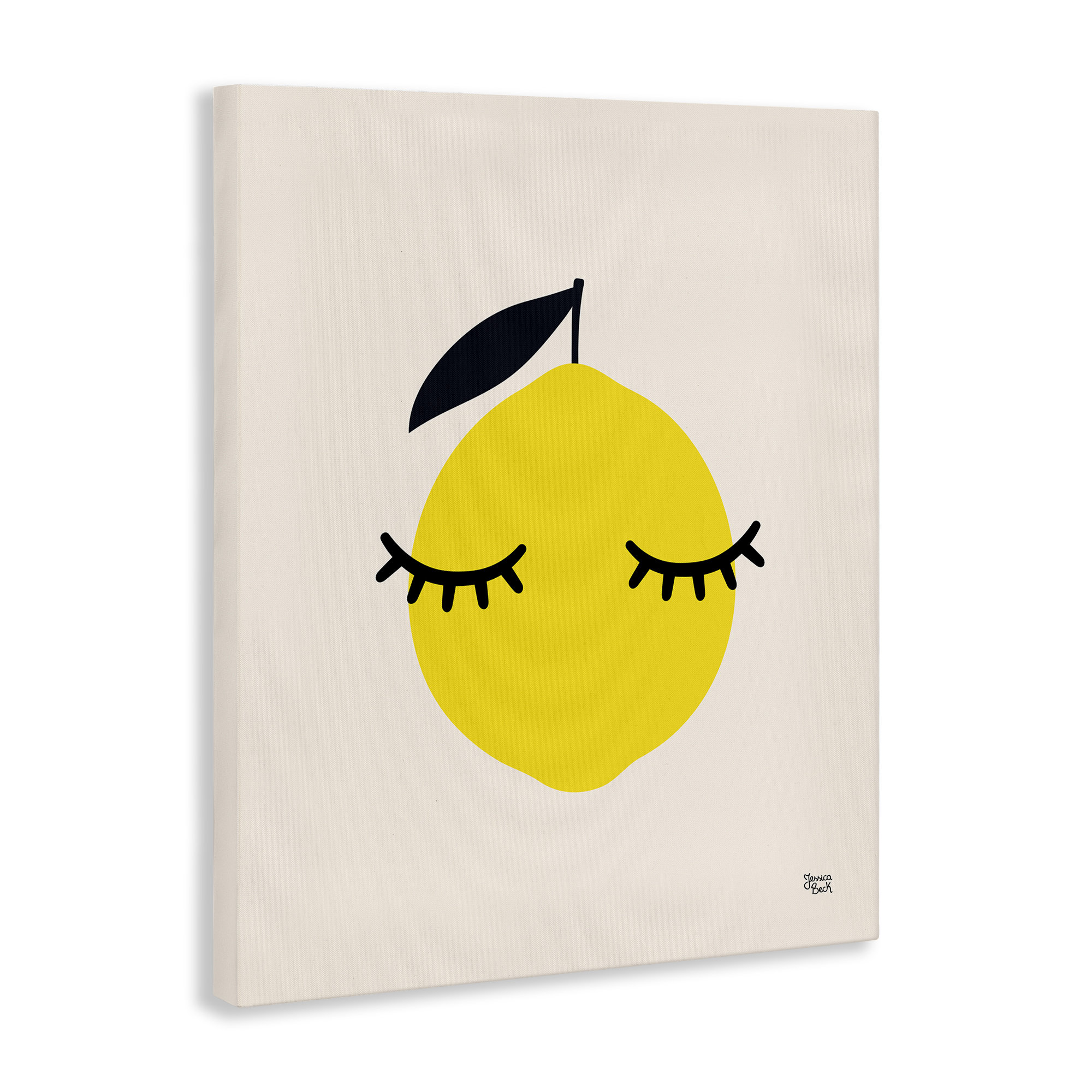 Winston Porter Lemon with Eyelashes Canvas Wall Art by Jessica Beck ...