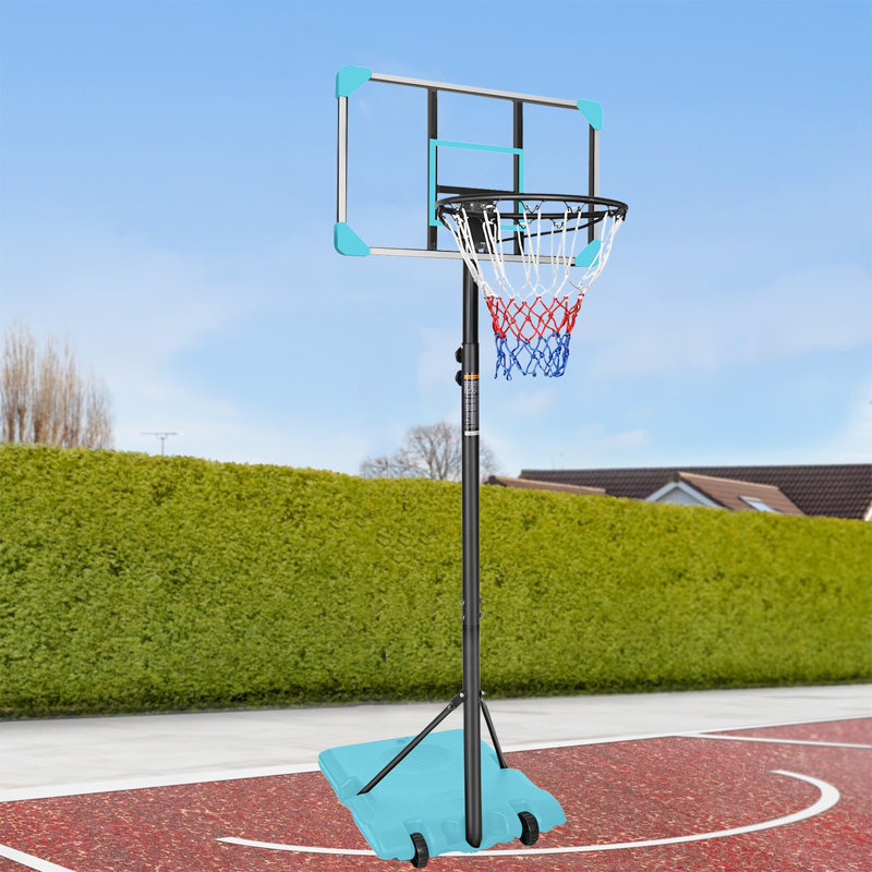 Panarciss Adjustable Height 26'' W Steel Portable Full-Size Basketball ...