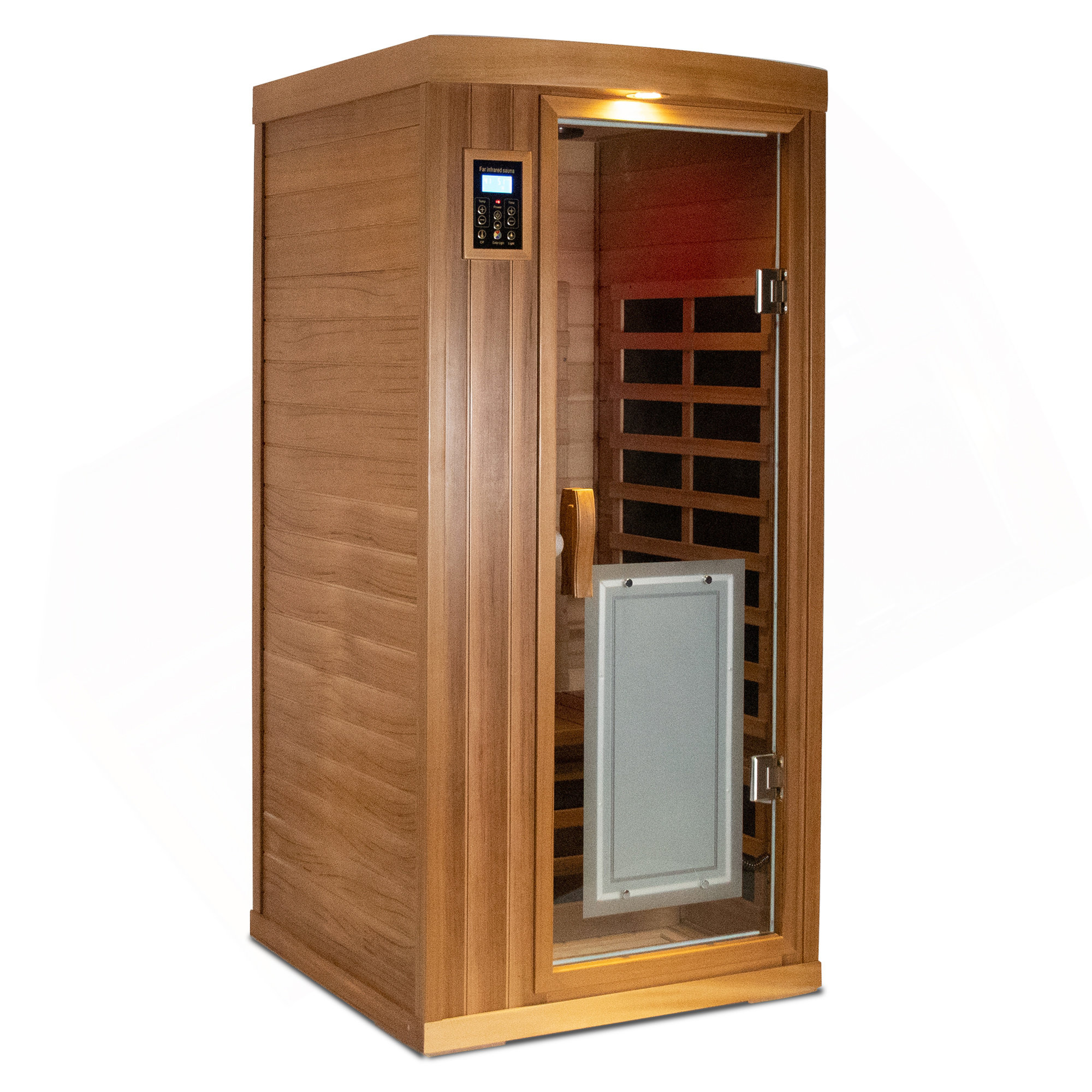 Wentygam Low EMF One Person Far Infrared Red Cedar Deluxe Indoor Sauna ...