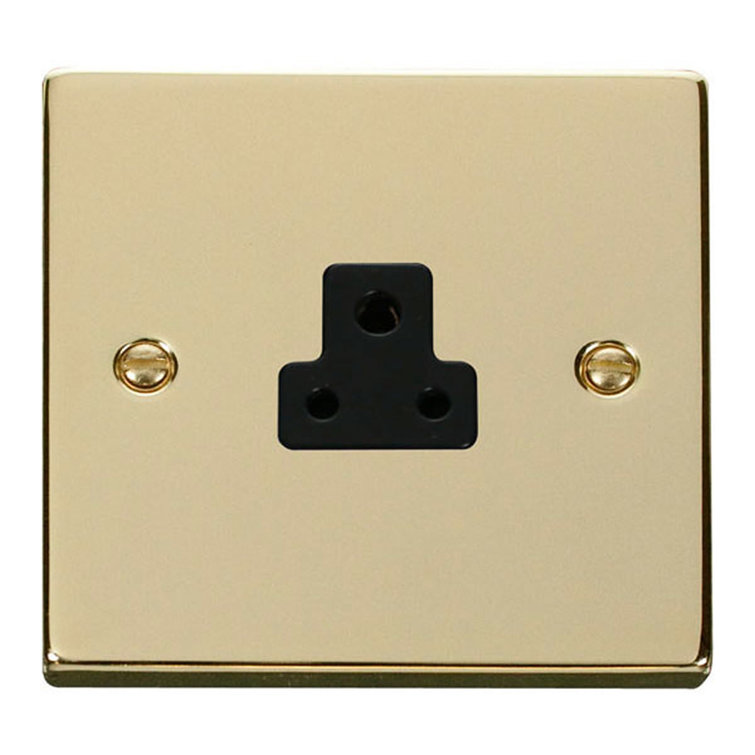 Marlow Home Co. Polished Brass 1 Gang 2A Round Pin Socket | Wayfair.co.uk